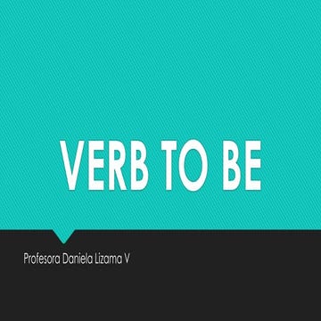 Verb to be | PPT