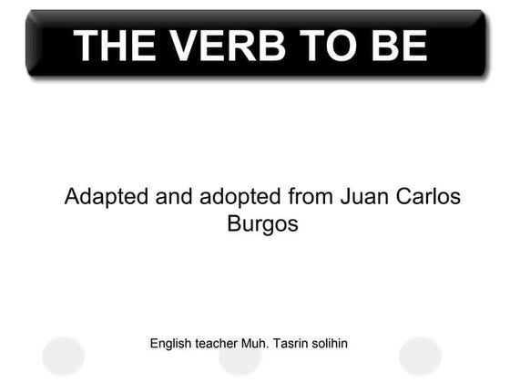 Verb To Be Ppt Interactive Powerpoint Presentation
