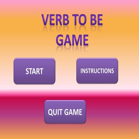 Verb to be game :) | PPTX