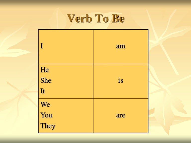 Verb to be (grammar)