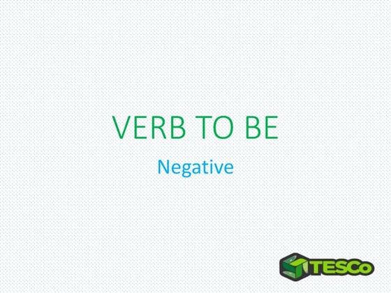 Verb to be | PPT
