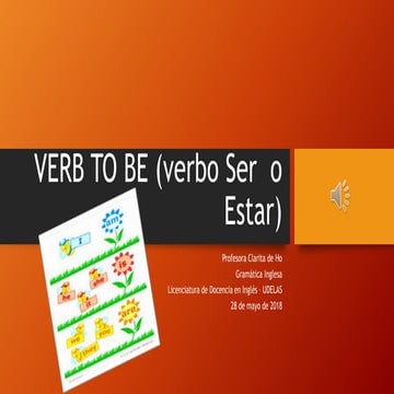Verb to be (verbo ser o estar) | PPTX
