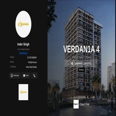 VERDAN1A 4 at DLRC – Object 1 | Miva Real Estate | PDF