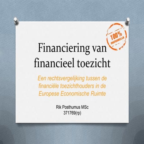 Defence of Master's thesis Financial Law (LLM) | PPTX | Business ...