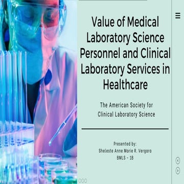 Value of Medical Laboratory Science Personnel and Clinical Laboratory ...