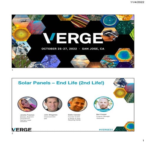 VERGE 22: The End Life of Solar Panels | PDF