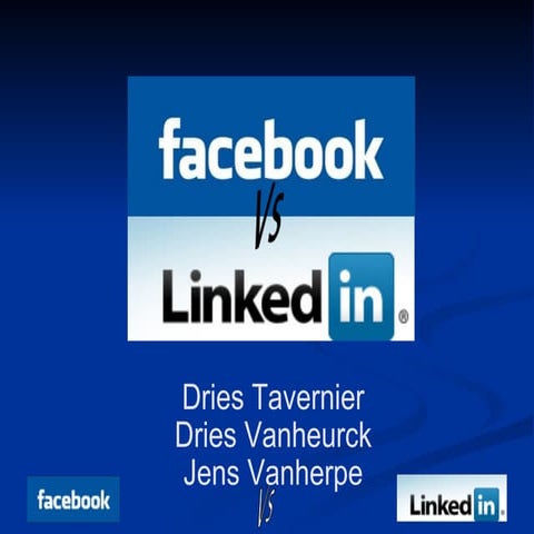 Vergelijking Facebook Met Linkedin | PPT