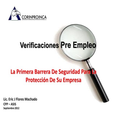 Verificacion Pre Empleo 2012 | PDF