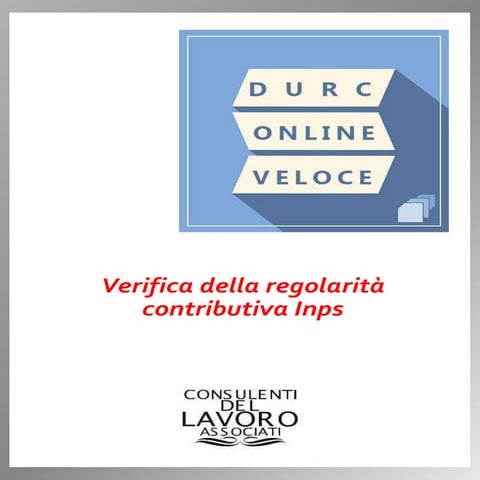 Verifica della regolarità contributiva Inps | PDF