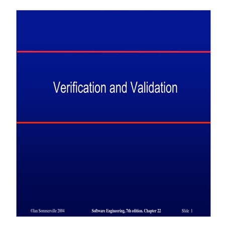verification and validation | PPT
