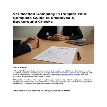 Employee Background verification Company | PPTX