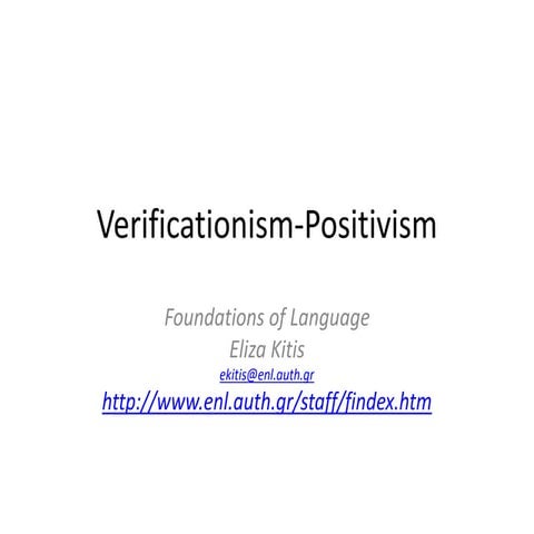 Verificationism.ppt