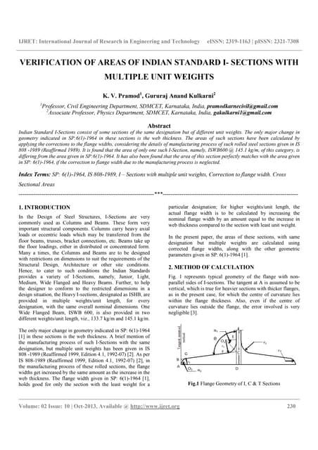 Indian standard: IS808 DIMENSIONS FOR HOT ROLLED STEEL | PDF