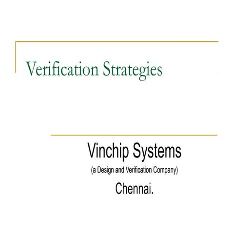Verification Strategies Ppt