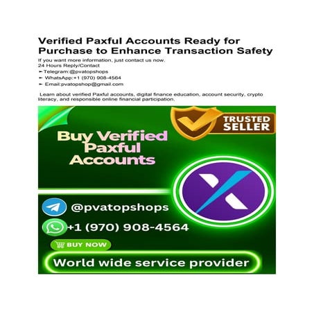 Verified Paxful Accounts Ready for Purchase to Enhance Transaction ...