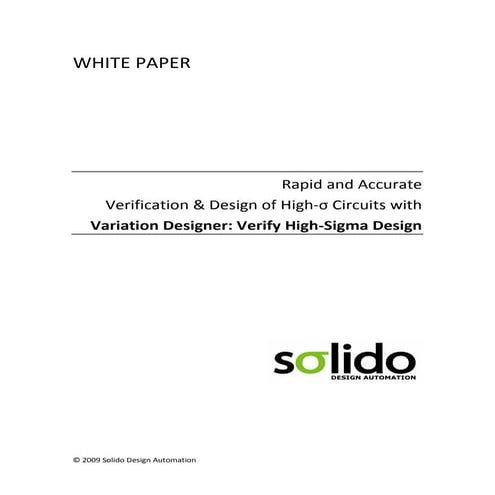 Verify High Sigma Whitepaper | PDF