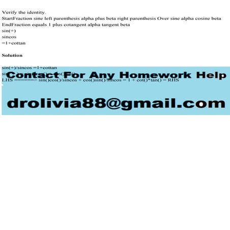 Verify the identity.StartFraction sine left parenthesis alpha plus.pdf