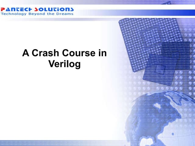 Crash Course In Verilog Ppt Programming Languages Computing