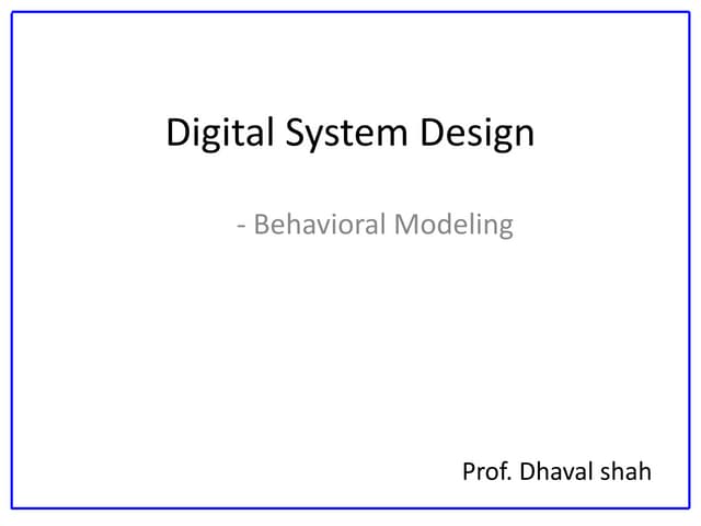 Verilog Behavioral Modeling Pdf Programming Languages Computing
