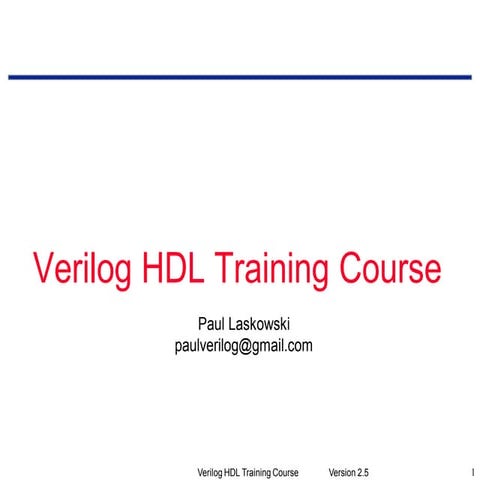 Verilog Hdl Training Course Ppt 7192