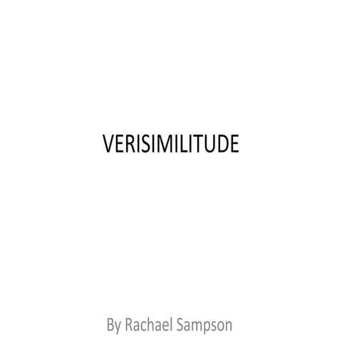 Verisimilitude | PPTX