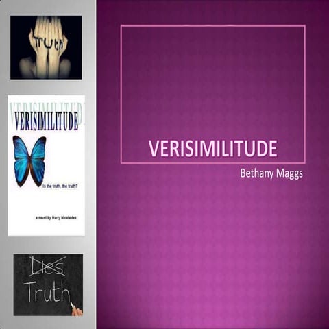 Verisimilitude & diegesis | PPTX