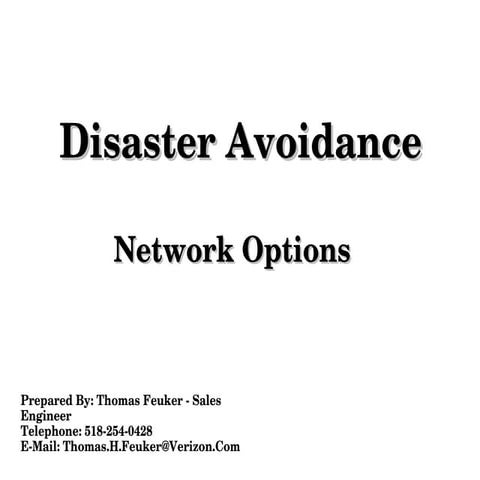 Verizon Disaster Avoidance Services | PPT