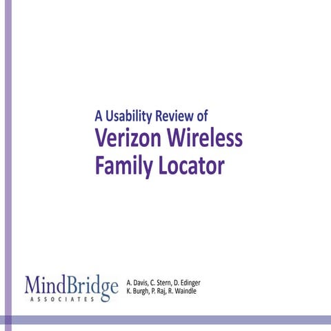 Usability Review - Verizon Wireless Family Portal | PPTX | Operating ...