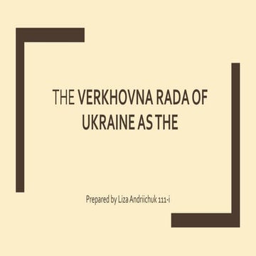 Verkhovna rada | PPT
