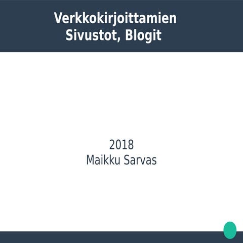 Verkkokirjoittaminen | PDF