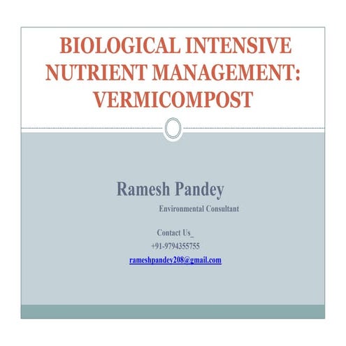 Vermicompost ppt ramesh | PPTX