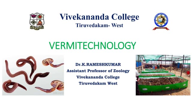 Vermiculture and Vermicomposting ppt/ slideshare | PPTX