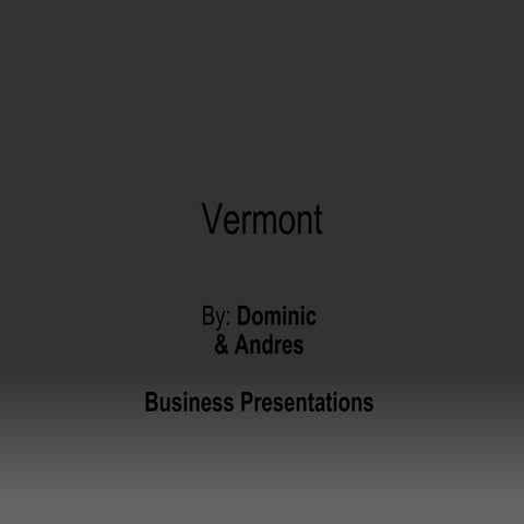 Vermont[1] | PPT