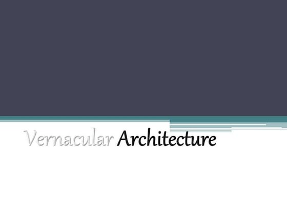 Vernacular | PPT