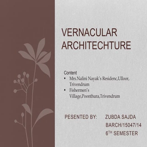 vernacular architechture with examples | PPTX