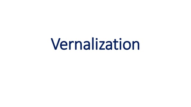 Vernalisation | PDF