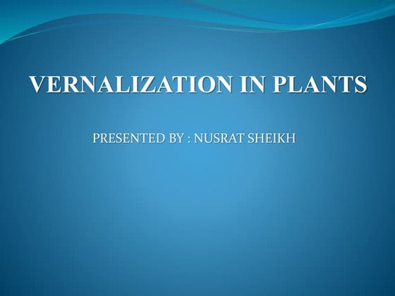 Vernalisation | PDF | Gardening | Home & Garden