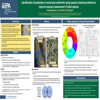 Identification of pesticides in vernal pools using suspect screening ...