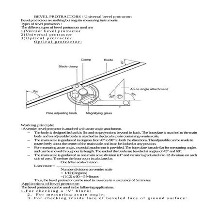 Vernier bevel protractor | ODT
