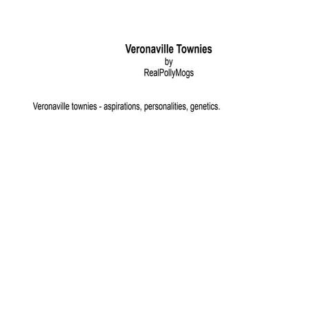 Veronaville townies | ODP
