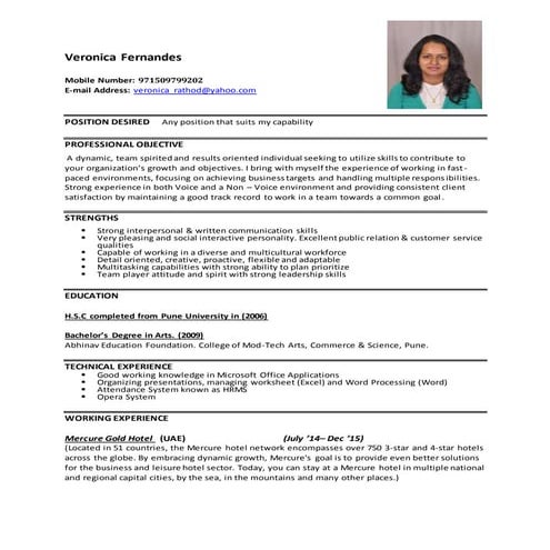 Veronica resume 2016 | DOCX