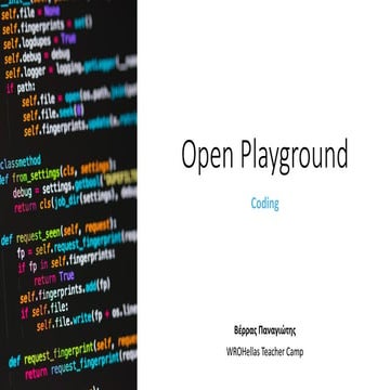 Open playground – Firmware and programming. Από τα block περιβάλλοντα ...
