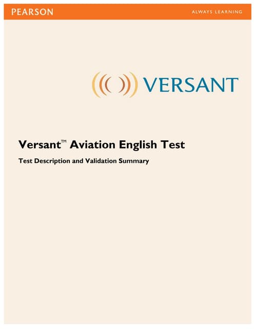 English Test for Aviation Professionals | PPT