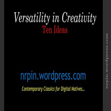 Versatility in Creativity | PPT