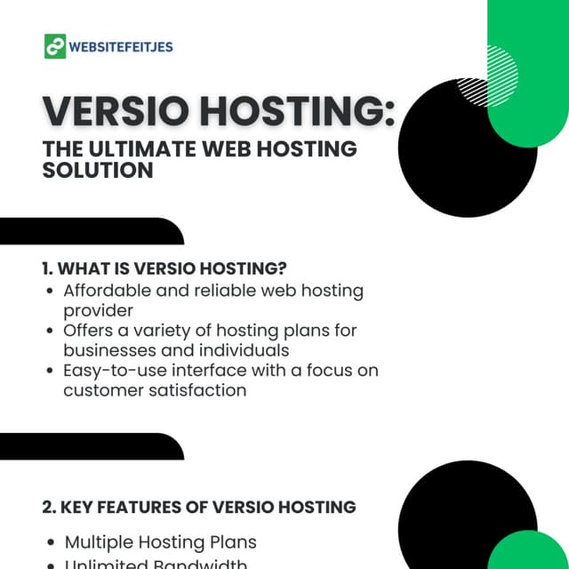 Versio Hosting The Ultimate Web Hosting Solution | PDF