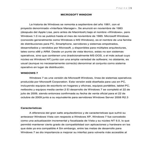 Versiones de microsoft windo ws 7 y 8 | PDF