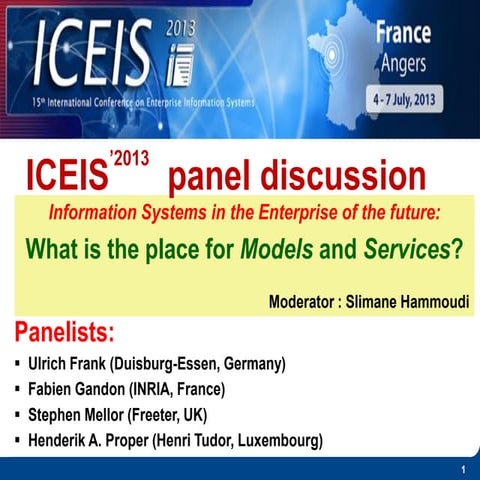 Slimane HAMMOUDI, Moderator PANEL ICEIS'2013 | PDF
