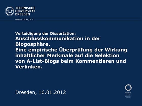 Präsentation Kolloquium Masterarbeit - Beispiel | PDF | Business ...