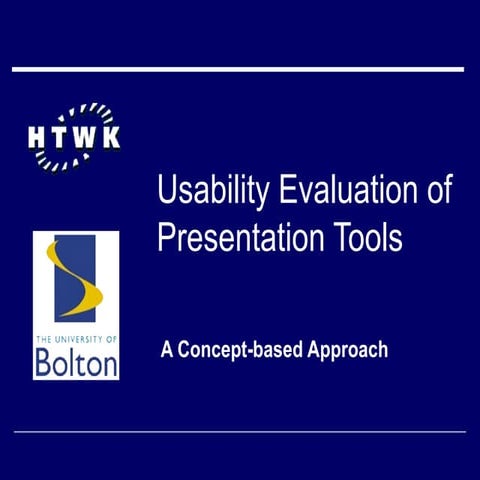 Usability evaluation on presentation tools | PPT
