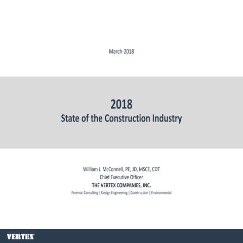 Vertex annual state of the construction industry presentation 2018 | PPT